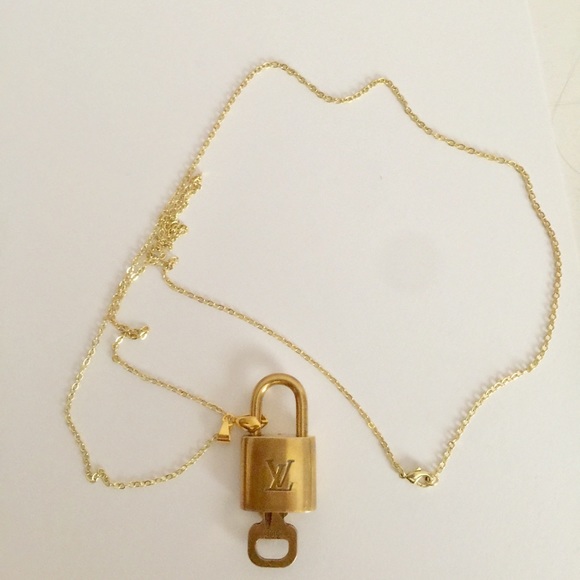 Louis Vuitton | Jewelry | Louis Vuitton Lock And Key With Gold Necklace ...